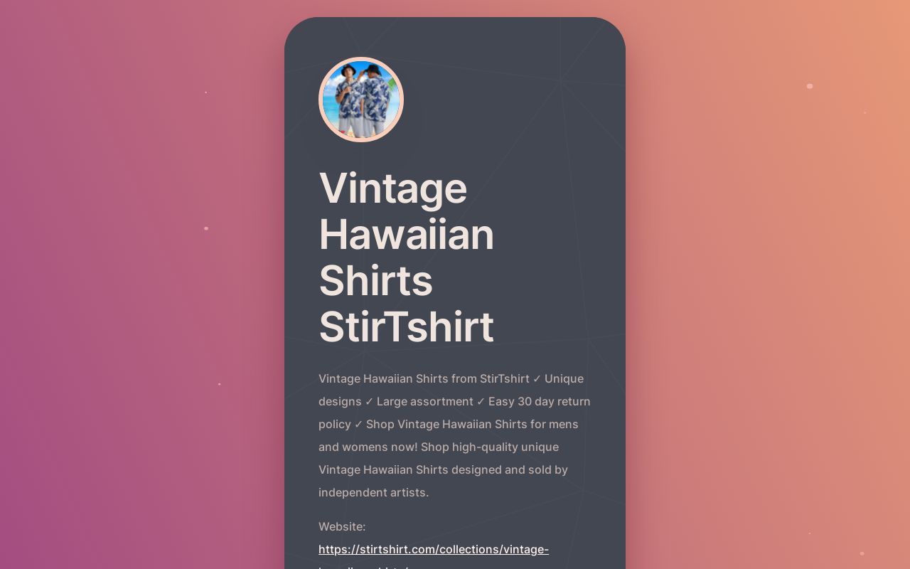 Vintage Hawaiian Shirts StirTshirt